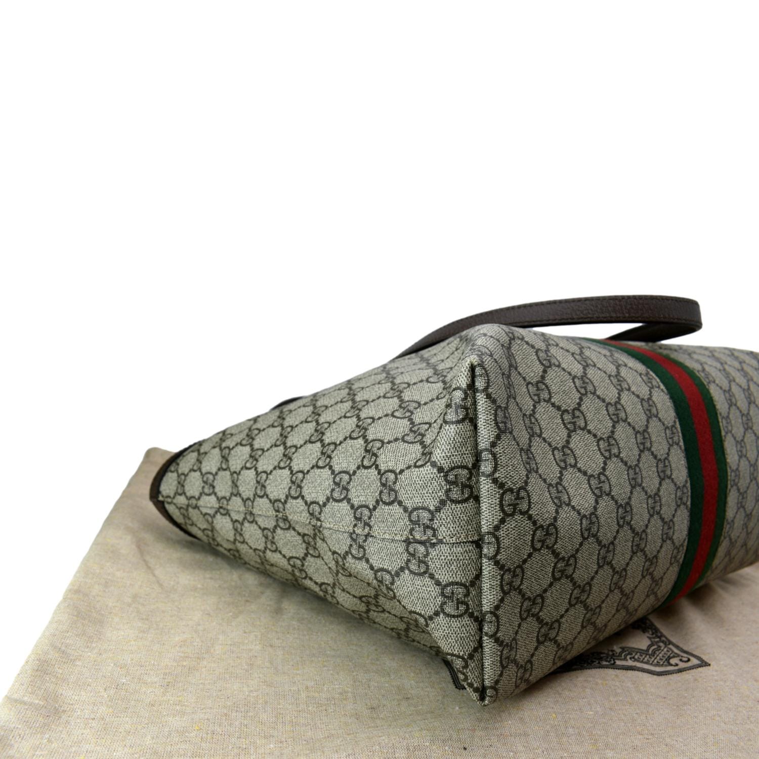 GUCCI Ophidia Medium GG Supreme Canvas Tote Bag Beige 631685