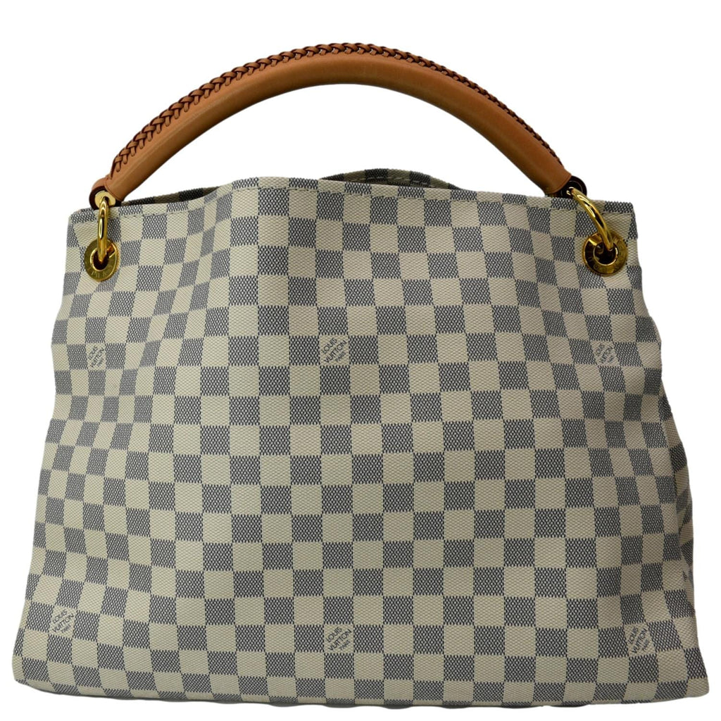 Louis Vuitton Artsy MM Damier Azur Hobo Bag White For Sale