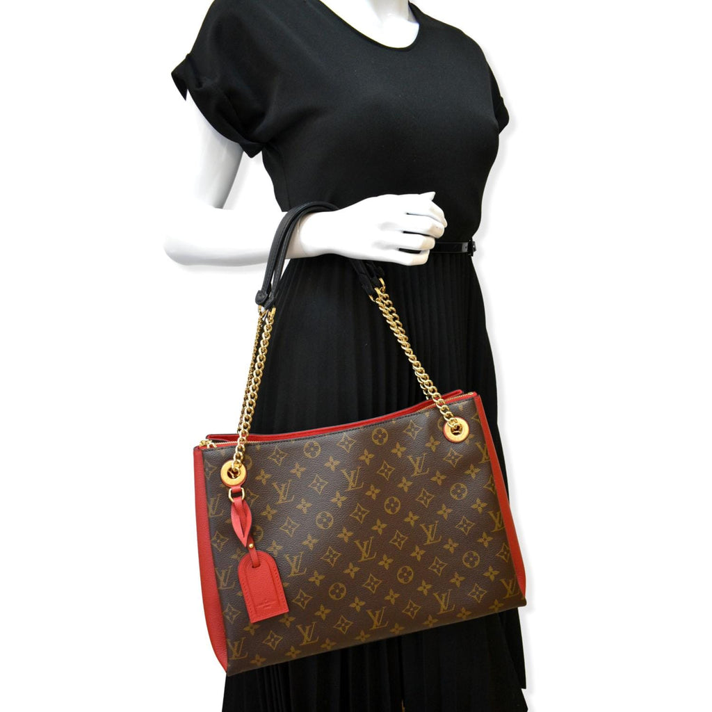 LOUIS VUITTON Surene MM Monogram Canvas Shoulder Bag Cerise