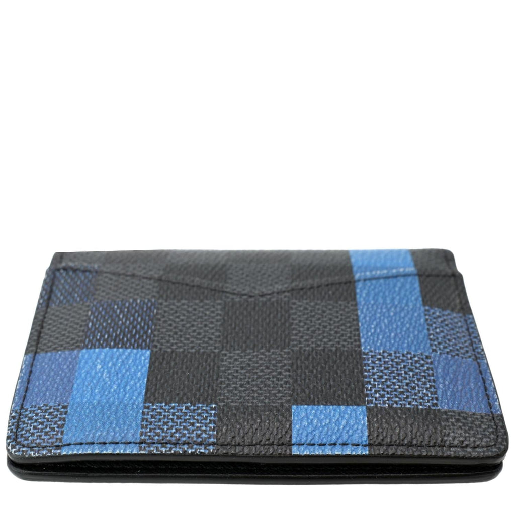 LOUIS VUITTON Pocket Damier Graphite Organizer Wallet Blue