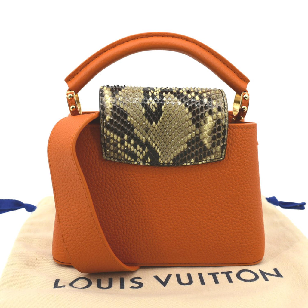 Louis Vuitton Capucines Mini Leather Satchel Bag