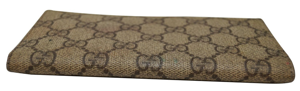 GUCCI Brown GG Canvas Checkbook Cover 162358