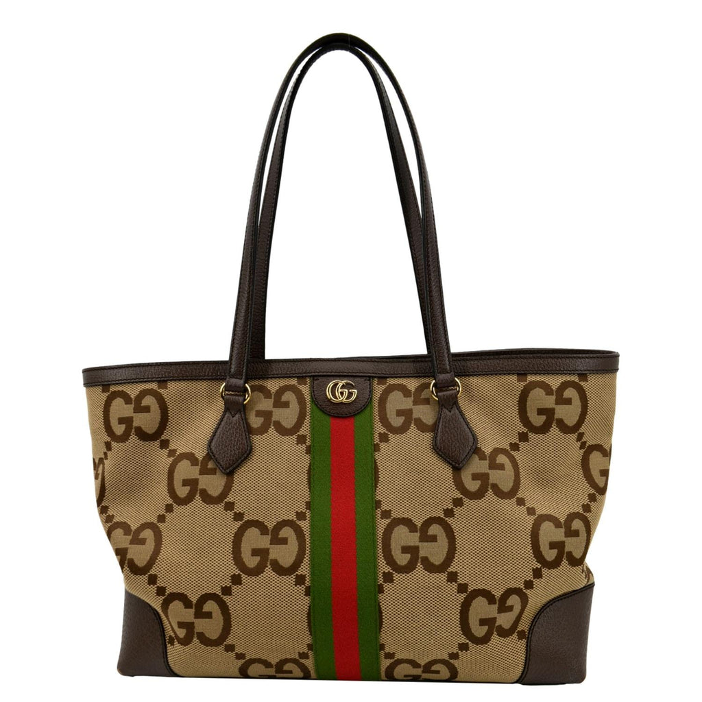 GUCCI Ophidia Jumbo GG Supreme Canvas Tote Bag Beige 631685