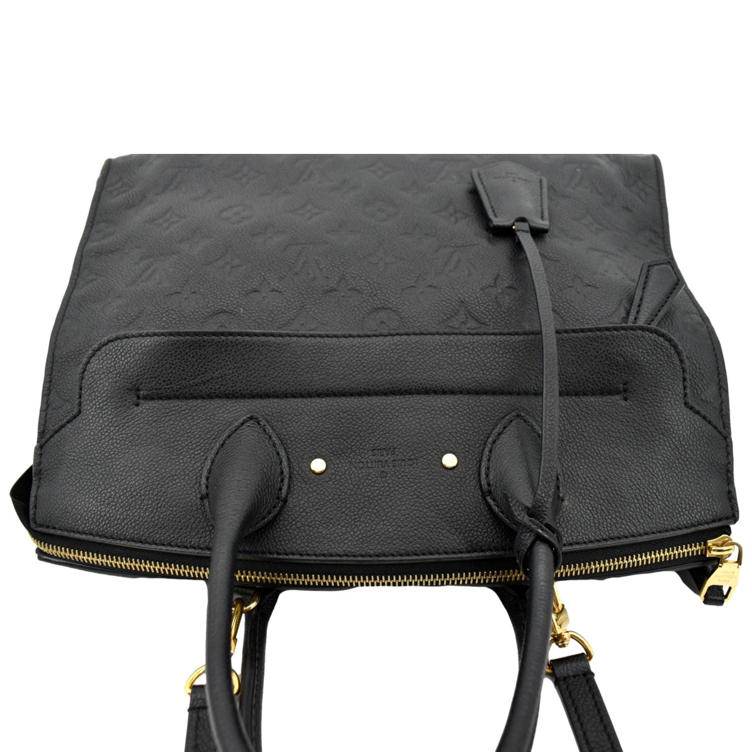 LOUIS VUITTON Pont Neuf Monogram Empreinte Leather Shoulder Bag Black