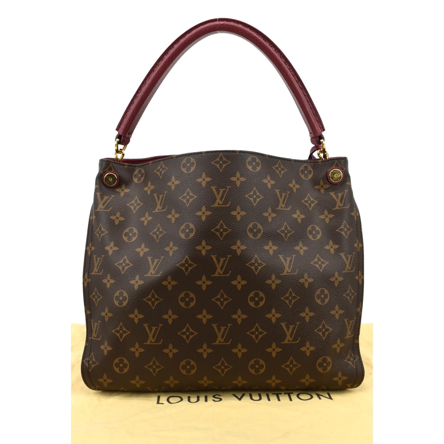 Louis Vuitton Gaia Ostrich Monogram Canvas Shoulder Bag