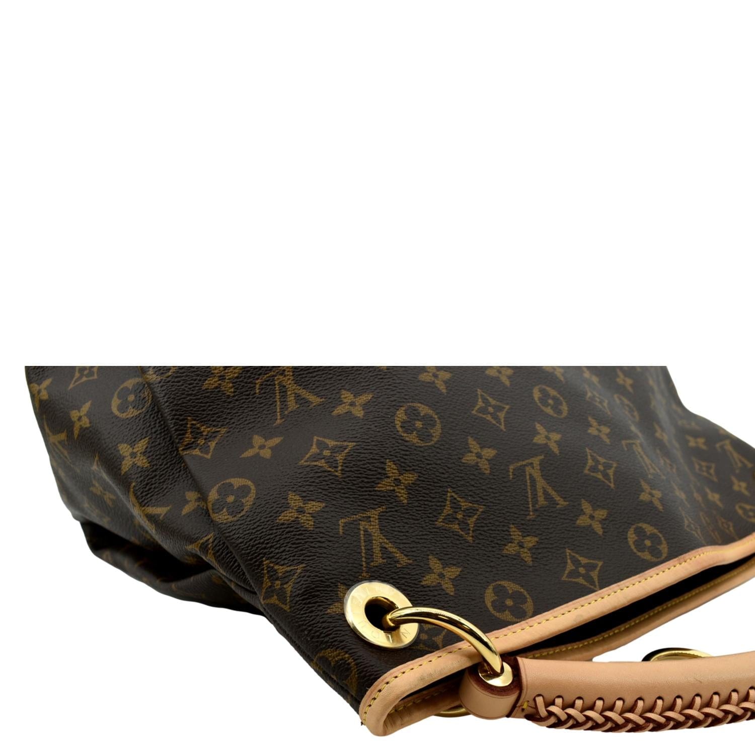 LOUIS VUITTON Artsy MM Monogram Canvas Hobo Bag Brown