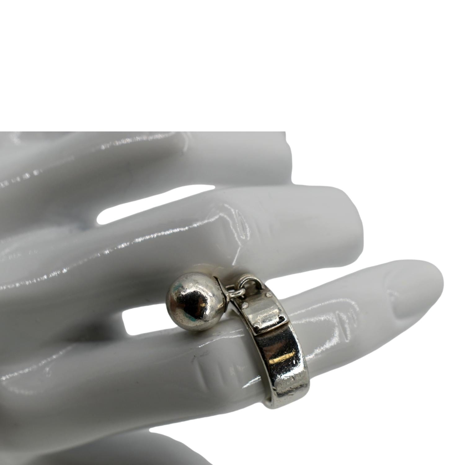 TIFFANY & CO Sterling Silver Ball Dangle Ring Silver