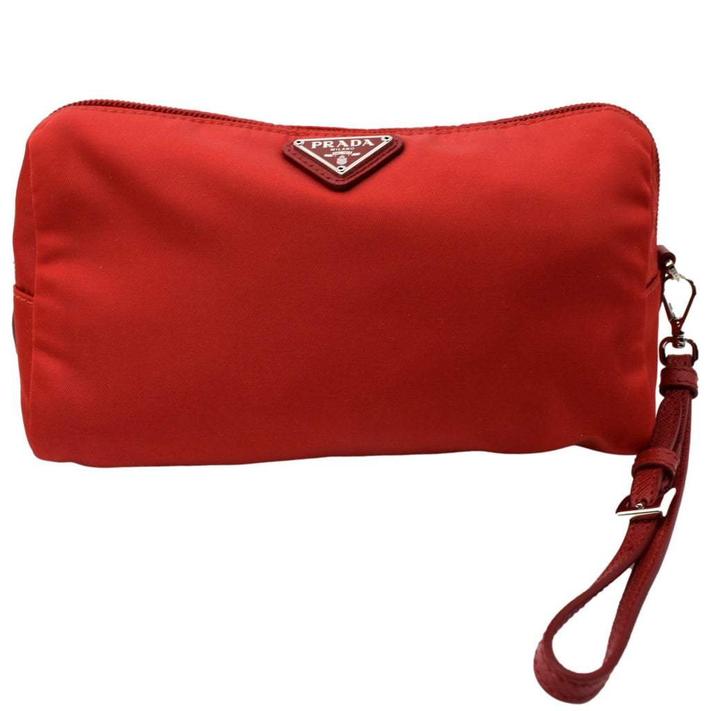 PRADA Nylon Cosmetic Case Red