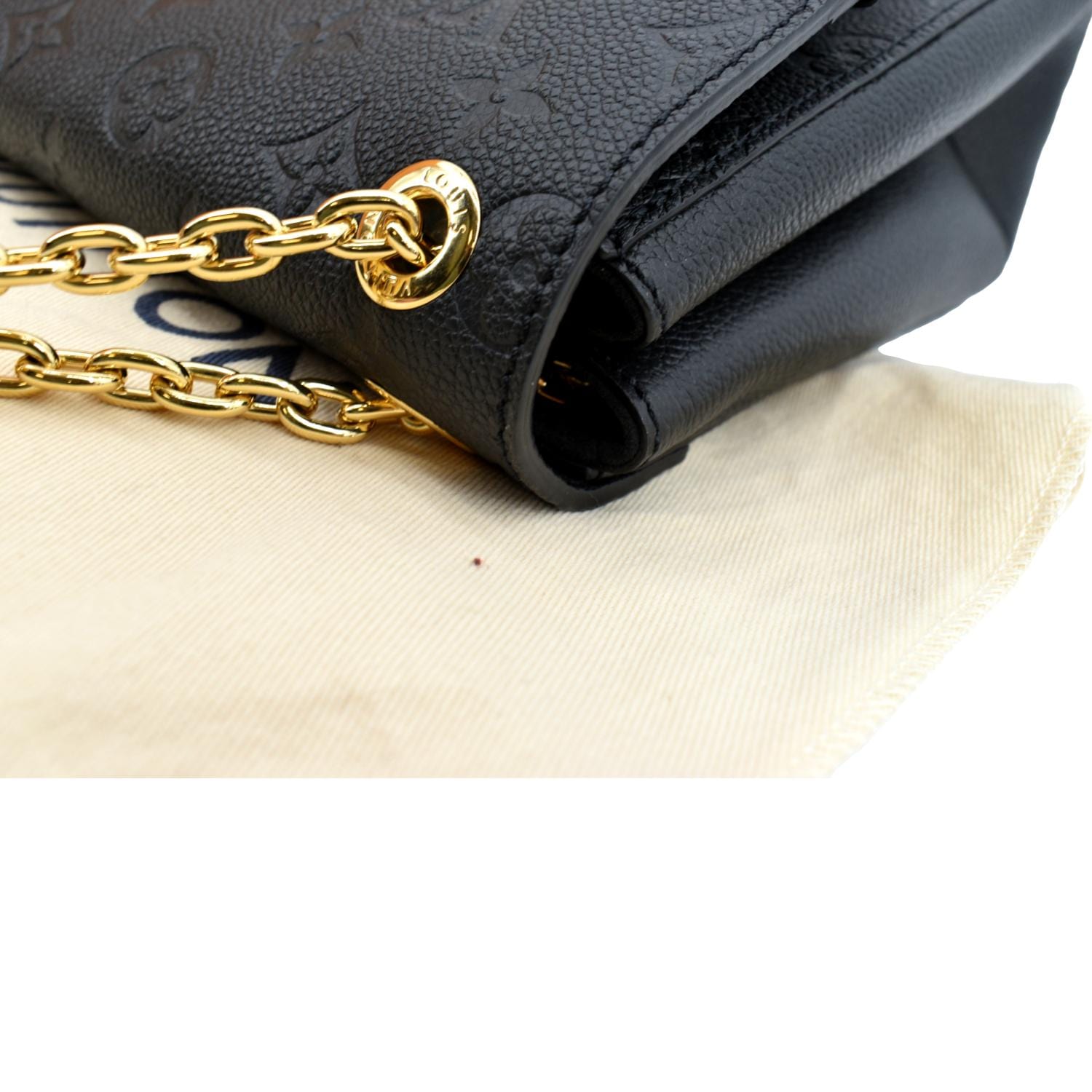 LOUIS VUITTON Vavin PM Monogram Empreinte Leather Shoulder Bag Black