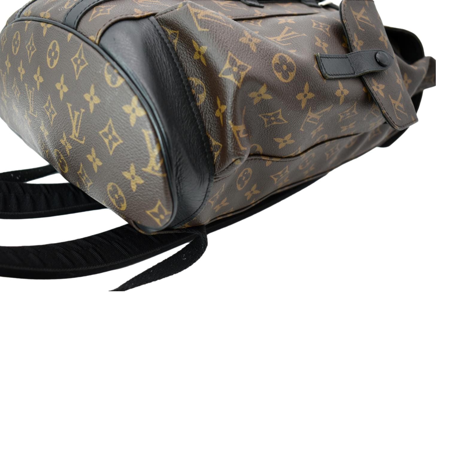 LOUIS VUITTON Christopher Monogram Macassar Canvas Backpack Bag Brown