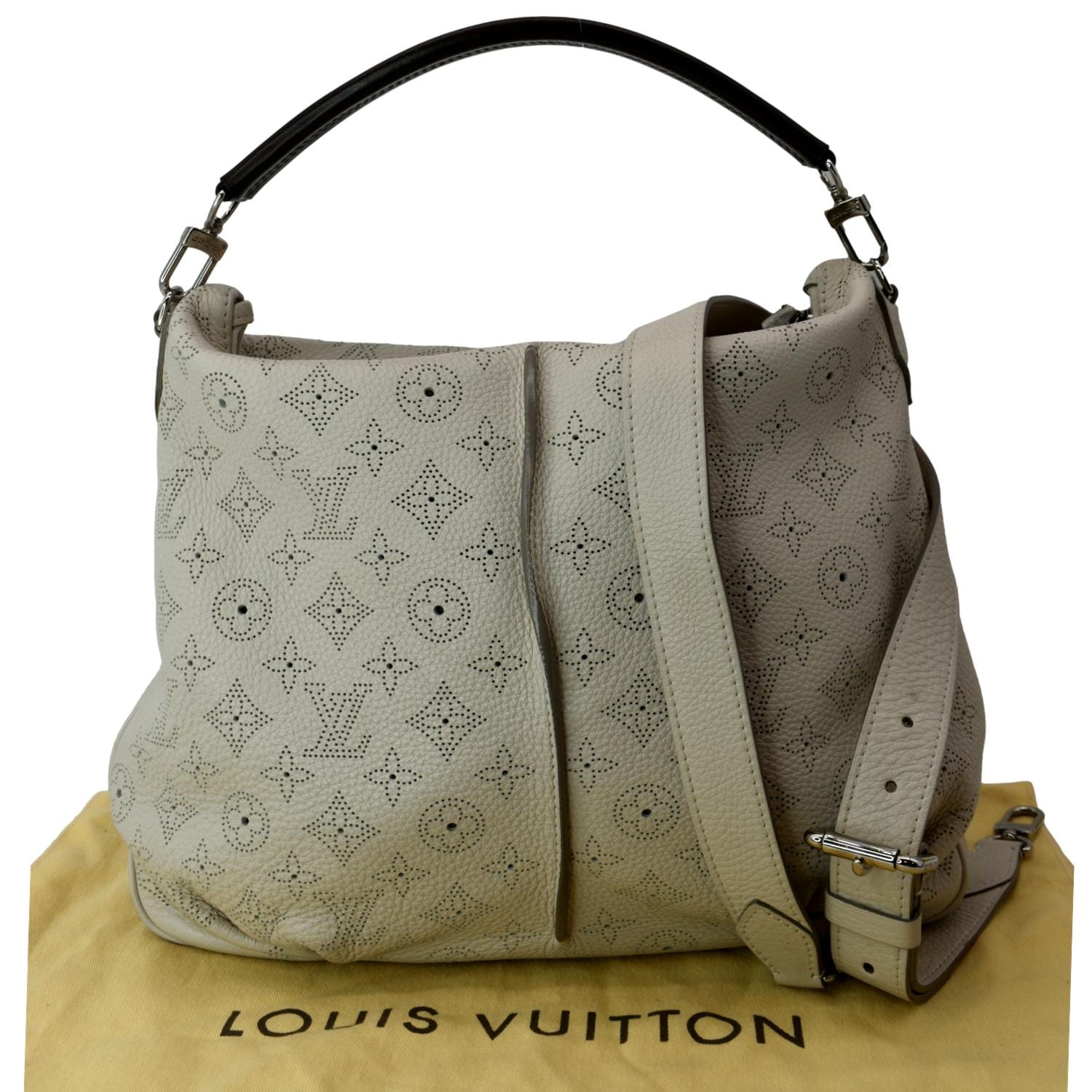 Louis Vuitton Selene PM Mahina Leather Tote Shoulder Bag