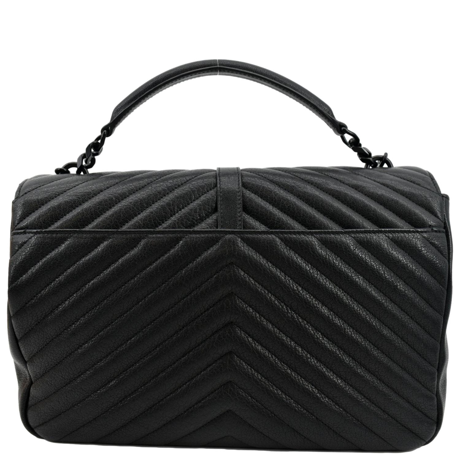 Yves Saint Laurent College Large Lambskin Shoulder Bag