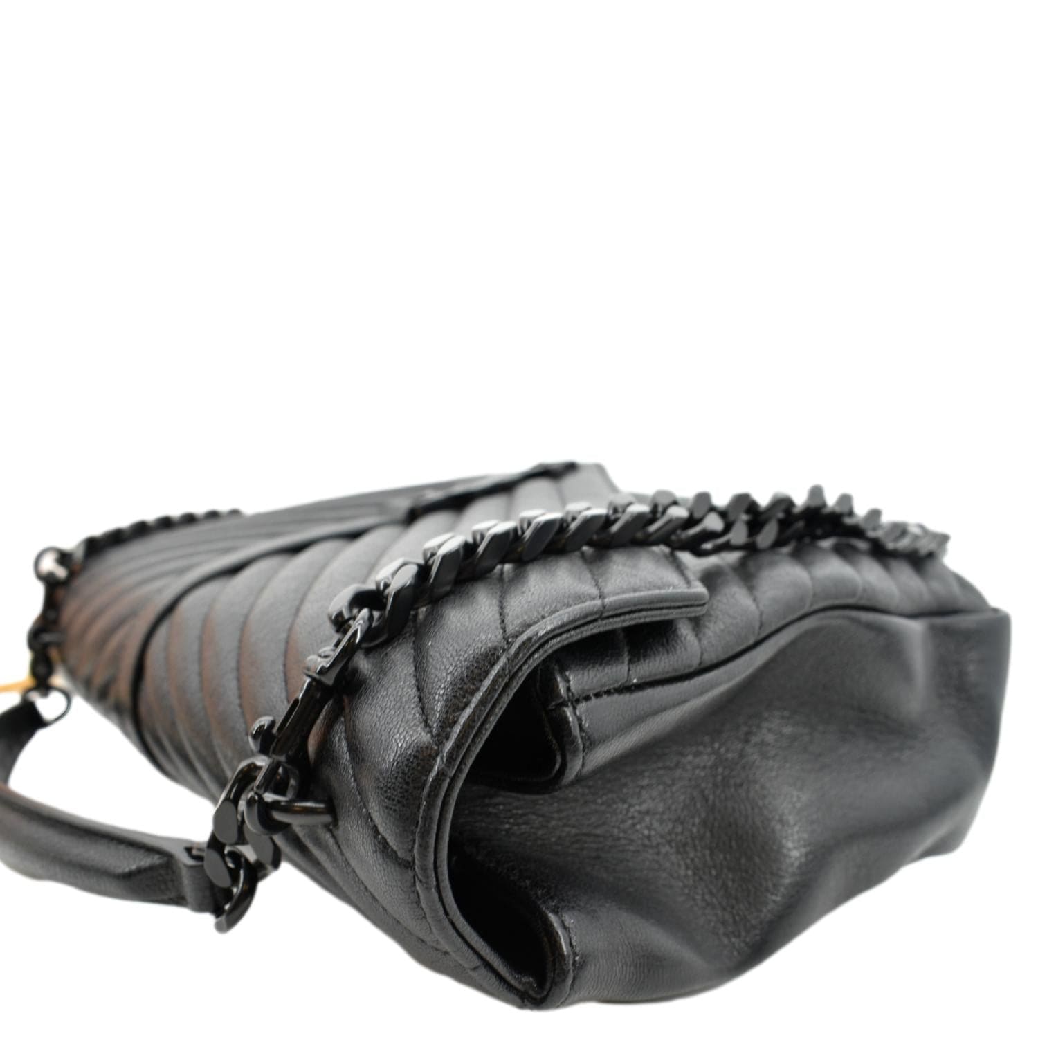 Yves Saint Laurent College Large Lambskin Shoulder Bag