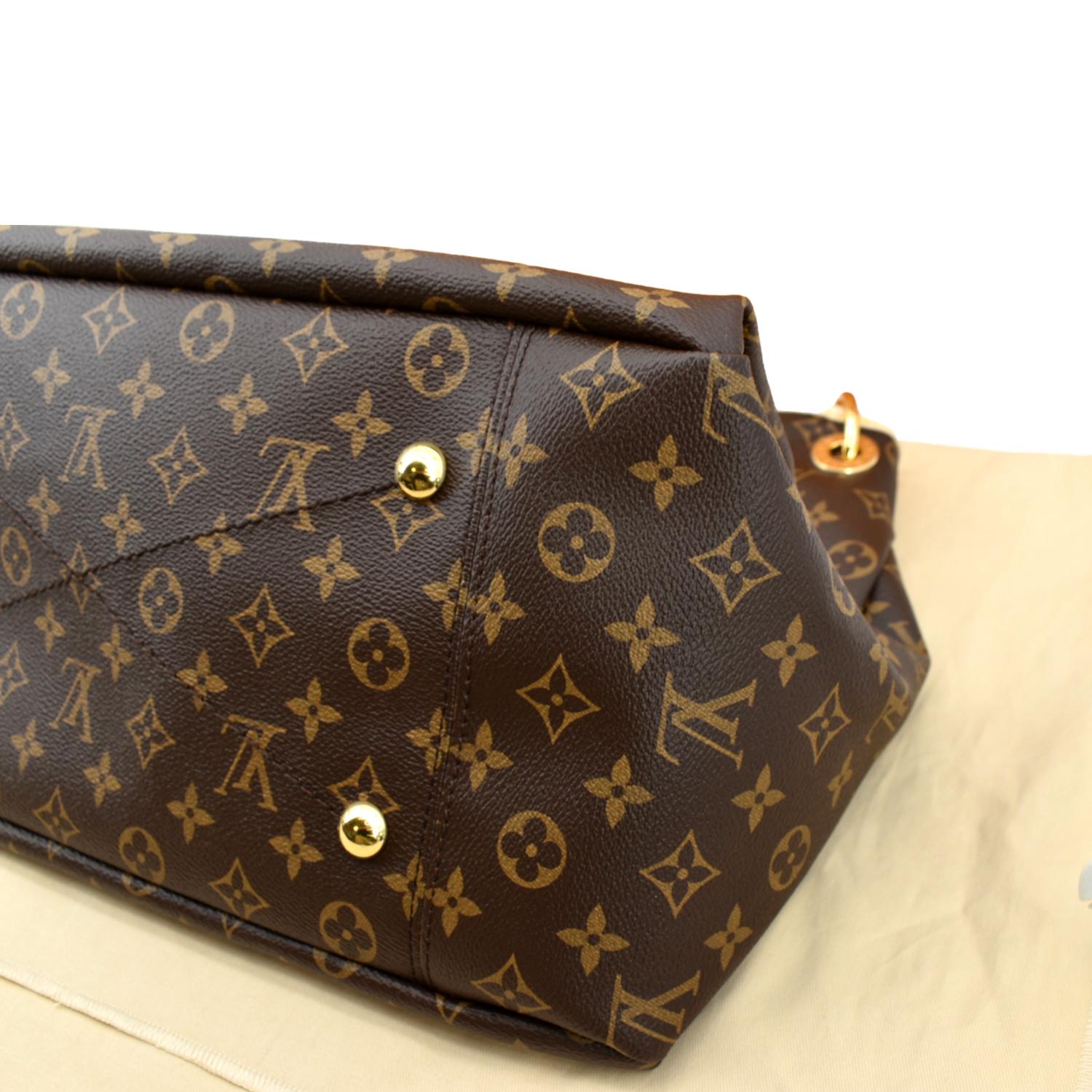 Louis Vuitton Artsy MM NM Monogram Canvas Hobo Bag Brown