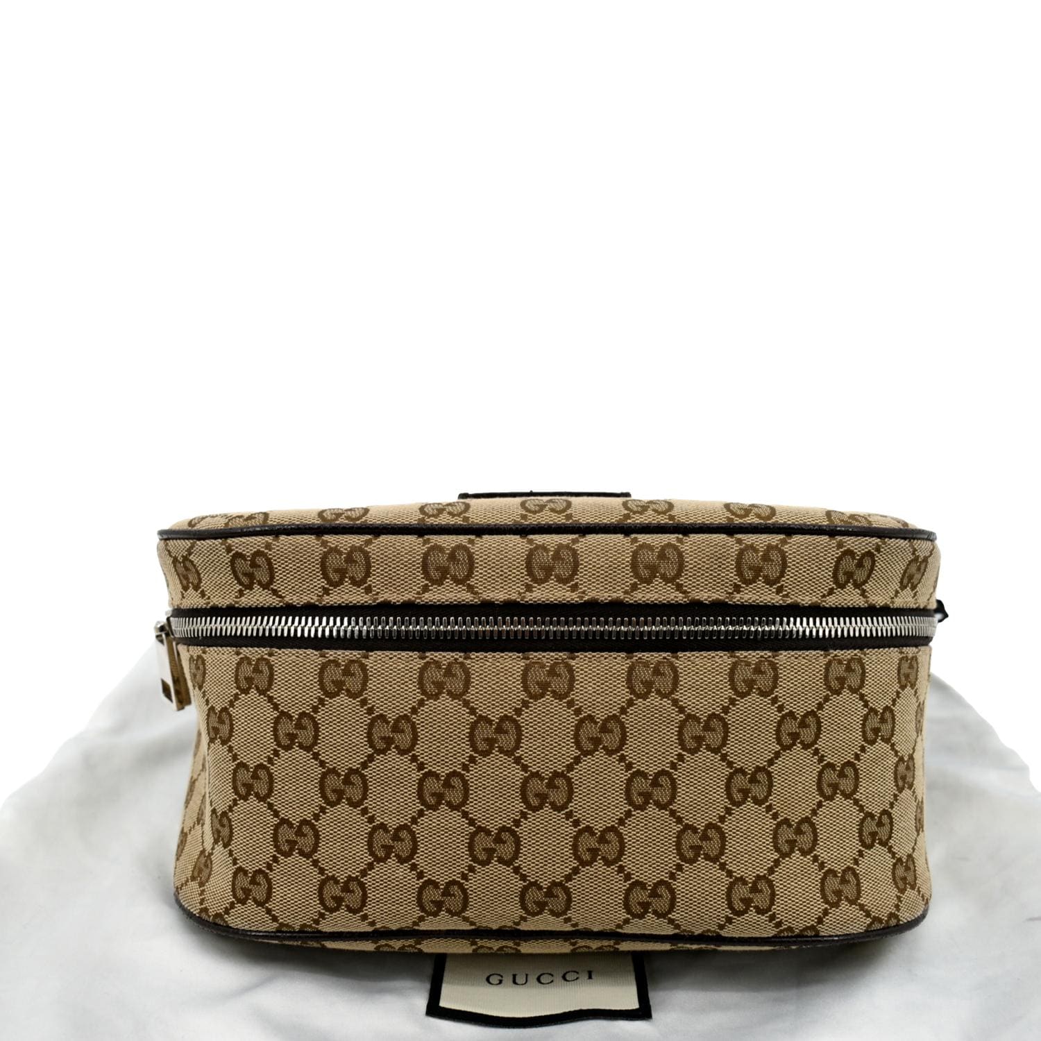 Gucci Waist Pouch GG Canvas Belt Bag in Beige Color