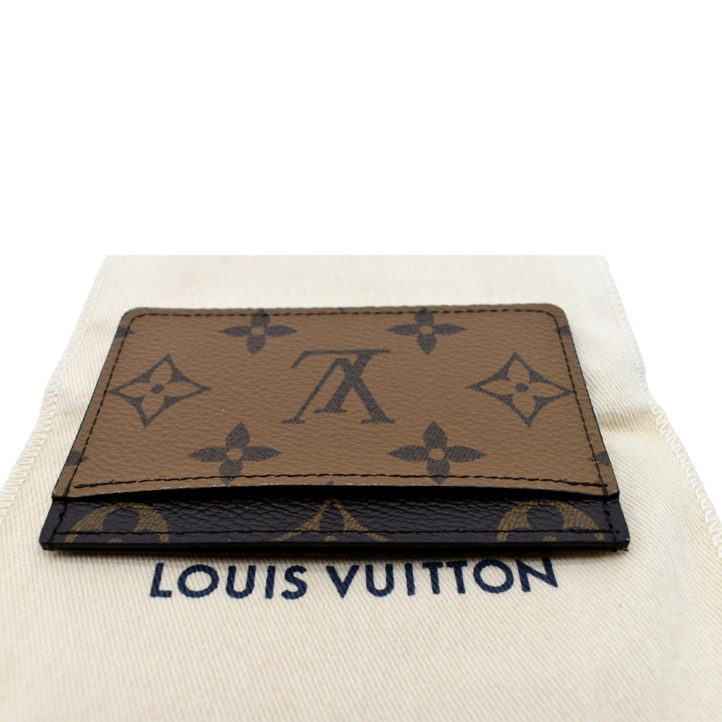 LOUIS VUITTON Monogram Canvas Card Holder Brown