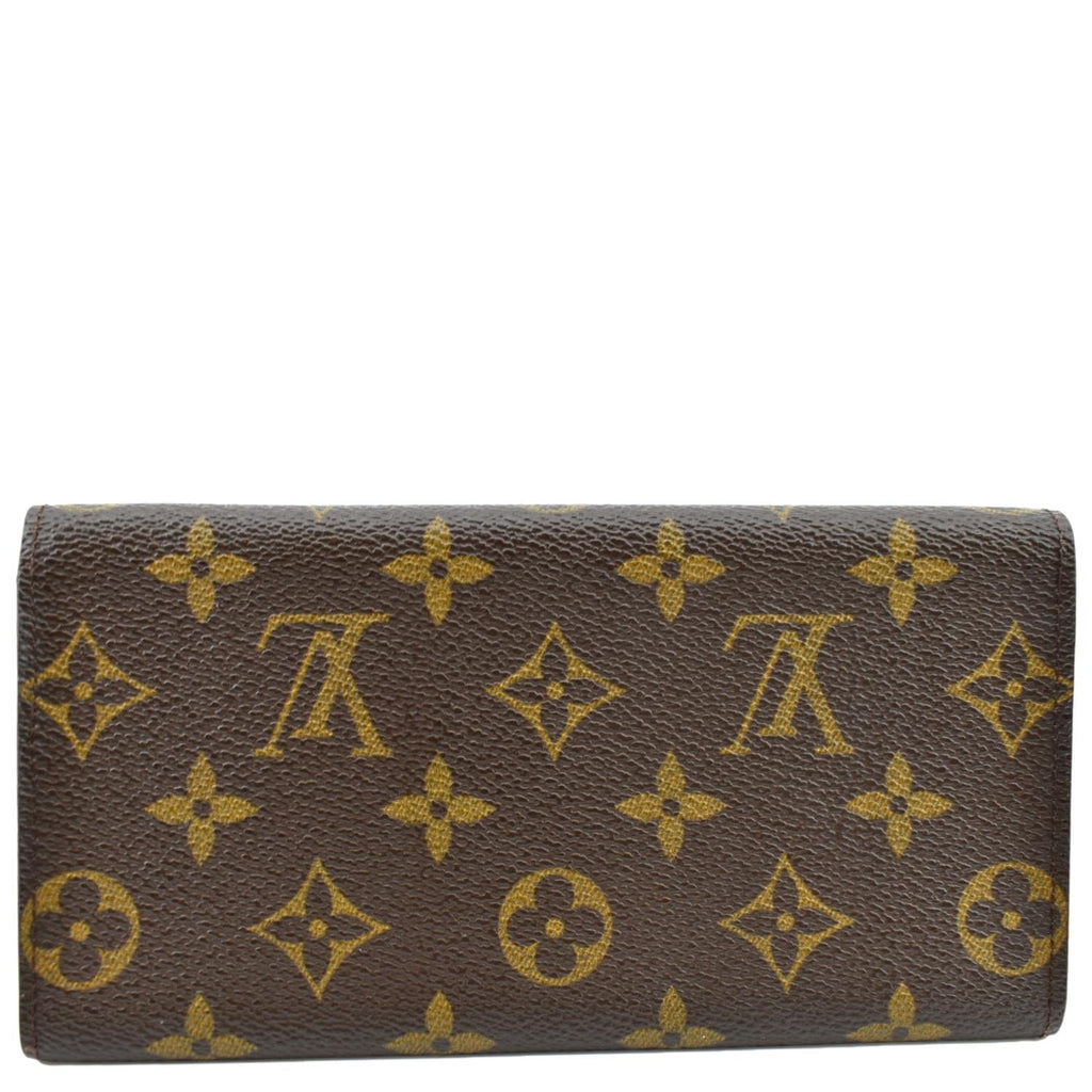 Louis Vuitton Fold Over Monogram Canvas Wallet in Brown