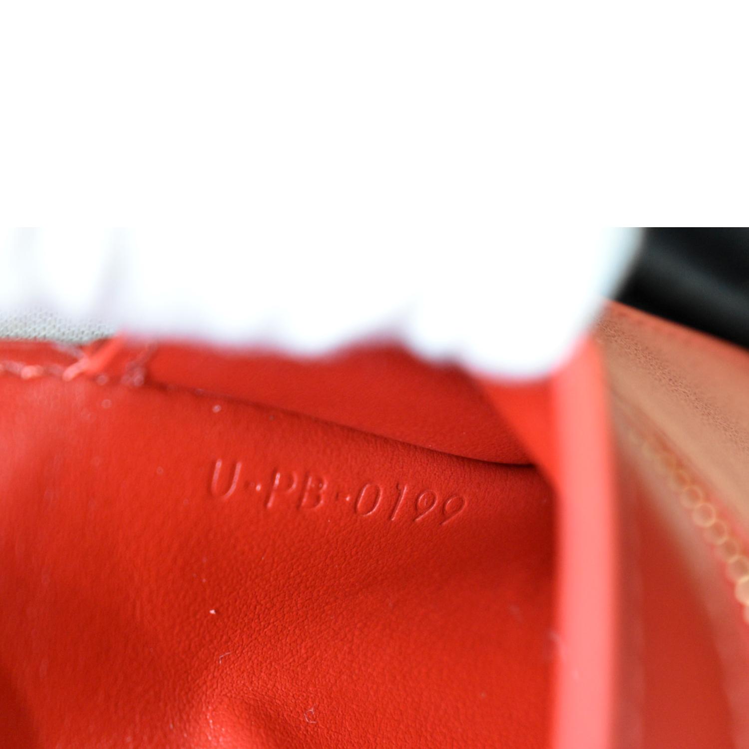 Celine Medium Strap Grained Calfskin Leather Wallet Red