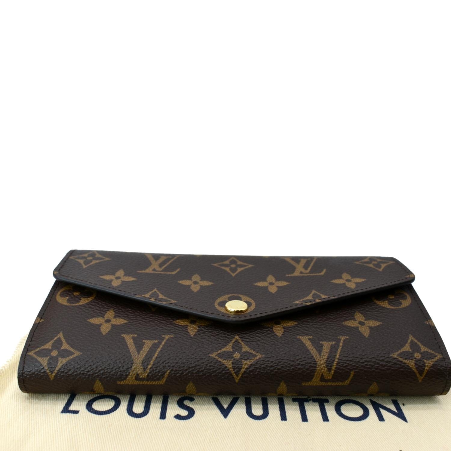 LOUIS VUITTON Sarah Monogram Canvas Wallet Brown