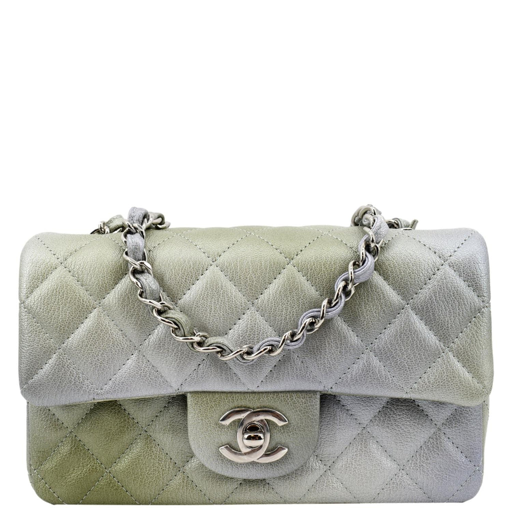 CHANEL Mini Rectangular Flap Quilted Chevre Leather Crossbody Bag Meta