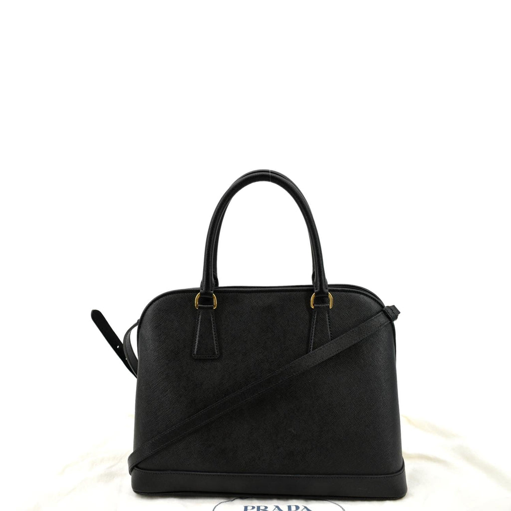 PRADA Lux Medium Promenade Saffiano Leather Shoulder Bag Black - New Y
