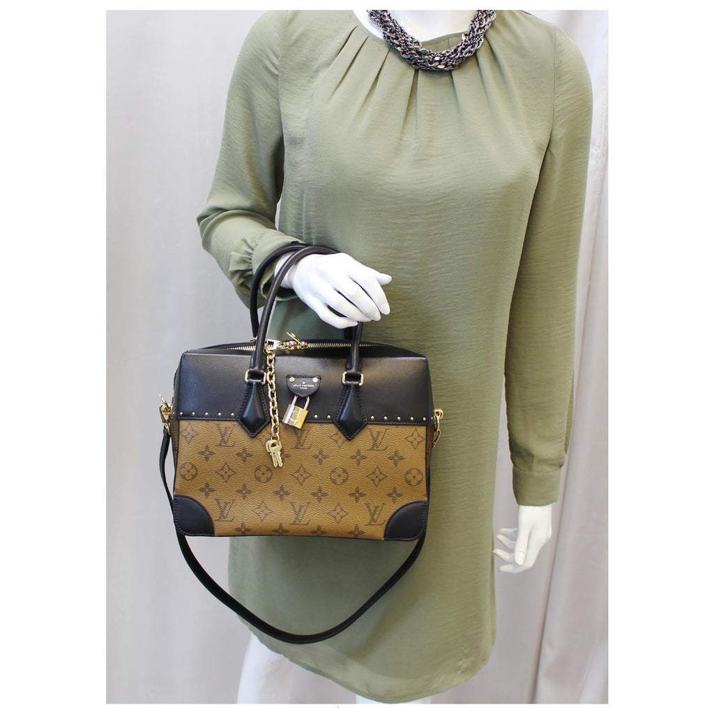 LOUIS VUITTON City Malle MM Reverse Monogram Shoulder Handbag-US
