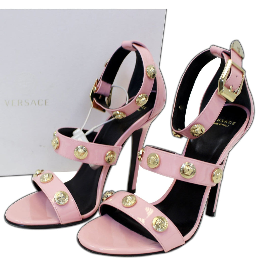Versace Medusa Sandals Leather Heels for Women
