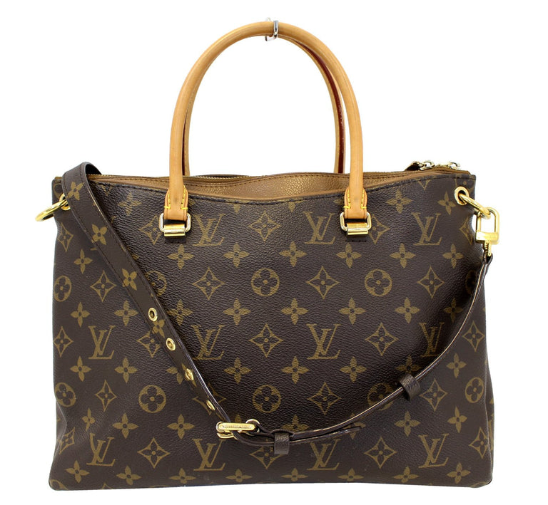 LOUIS VUITTON Havane Monogram Canvas Pallas 2Way Shoulder Bag